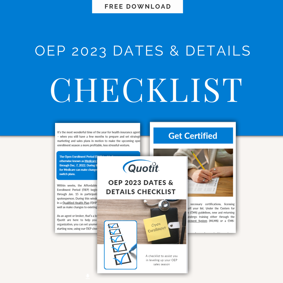 Checklist: OEP Details and Dates